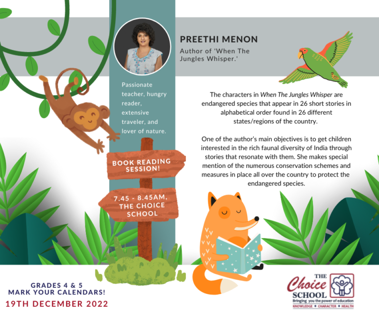 When The Jungles Whisper-Ms.Preethi Menon – The Choice School